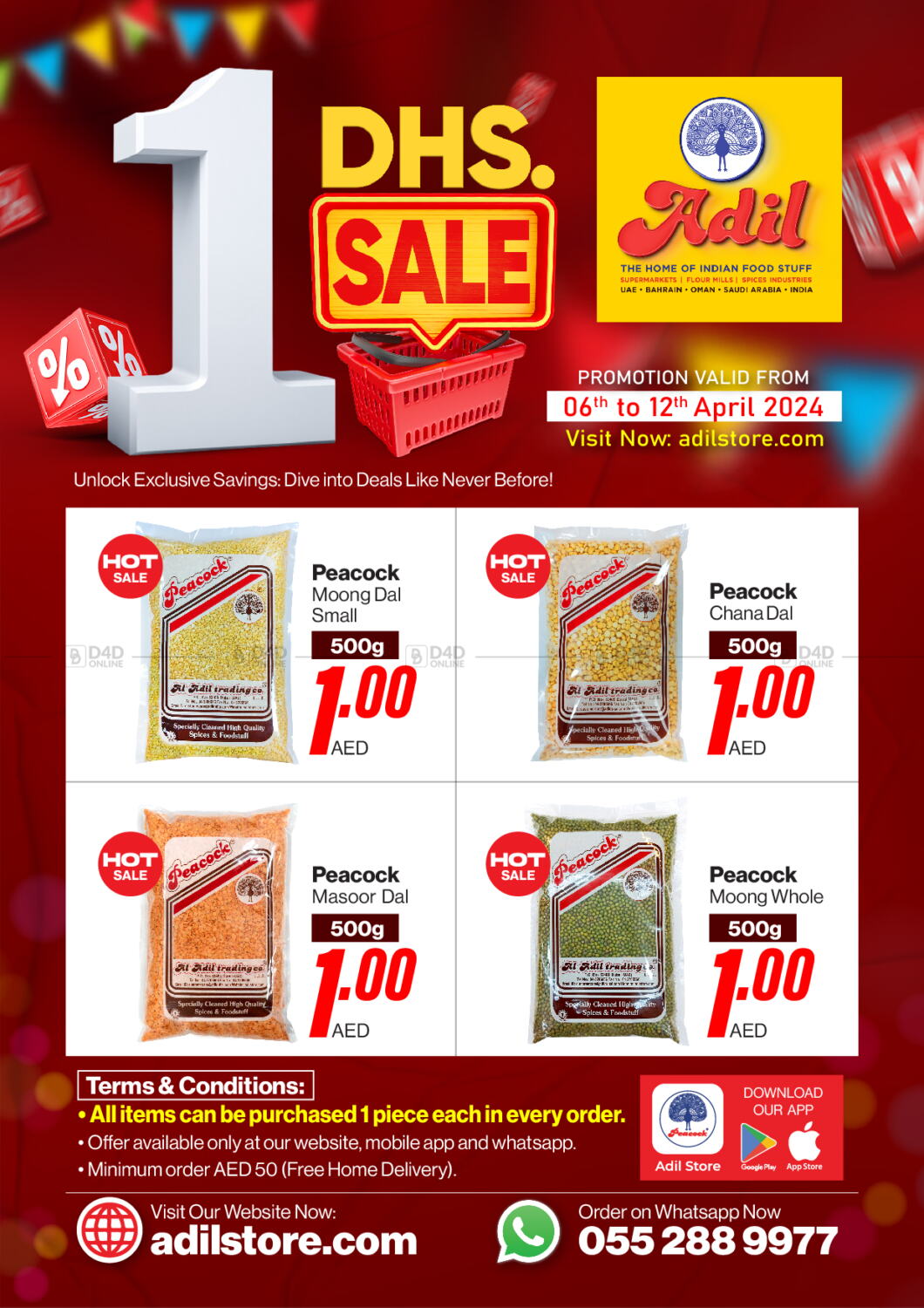 Adil Supermarket 1Dhs. Sale in UAE - Dubai. Till 12th April